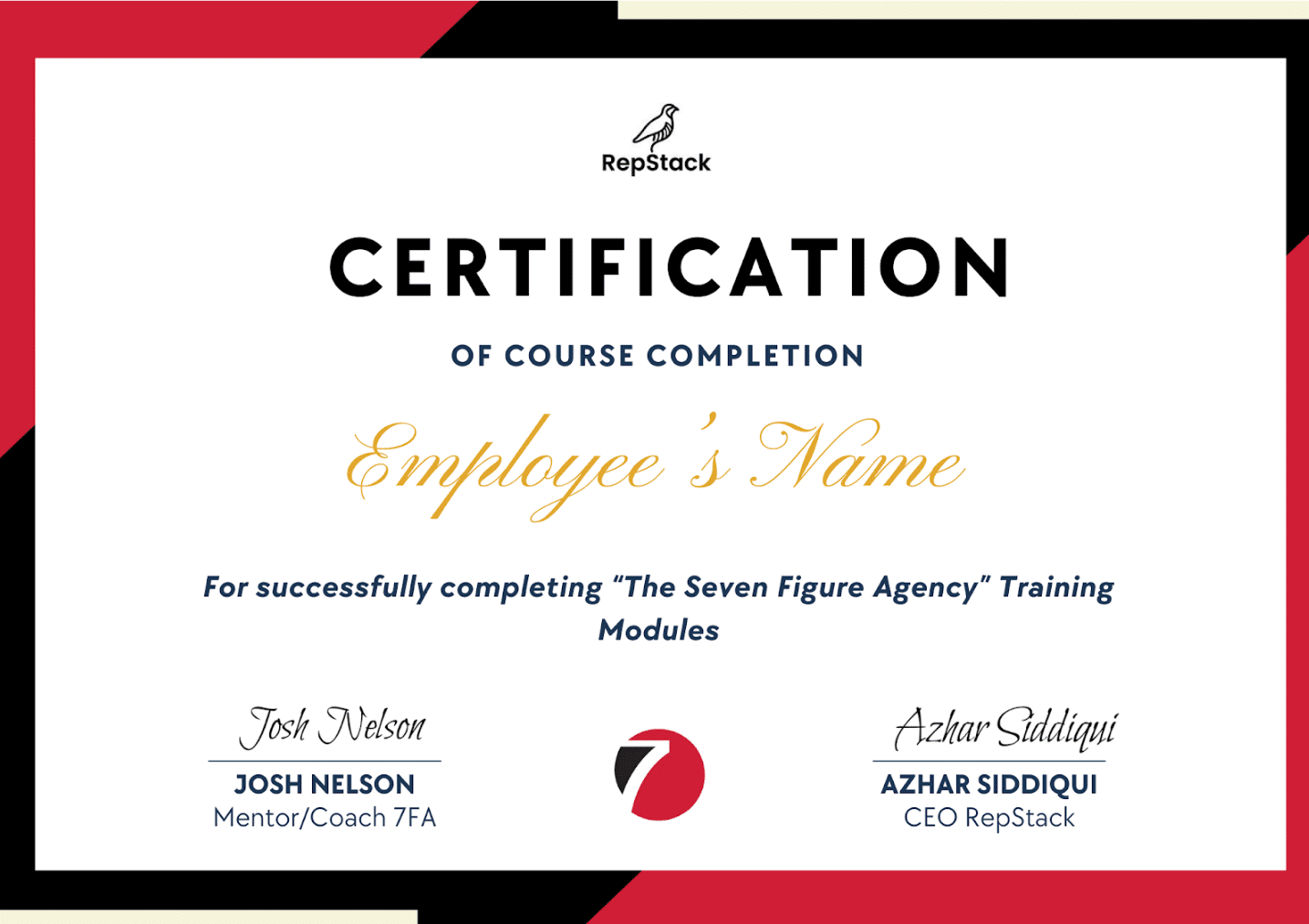 7FA Certification | RepStack